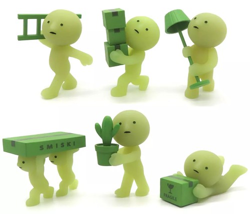Smiski Moving Series 6-Piece Trading Figures Set, Collectible, Duty ...