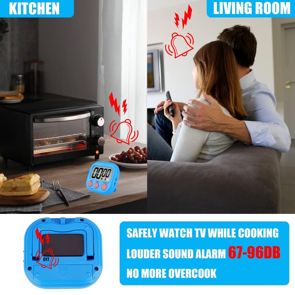 6 Pack Multi-Function Electronic Timer - Magnetic Digital Timers Big LCD Disp... | eBay UK