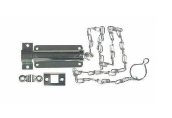 Pull Chain Bolt Latch Spring Loaded 4" Zinc Finish Barn Shed Gate ...