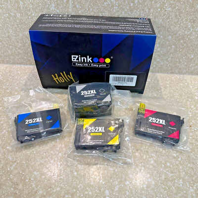 EZ Ink Printer Ink Cartridges 4 Pack Asstd Colors 252XL | eBay