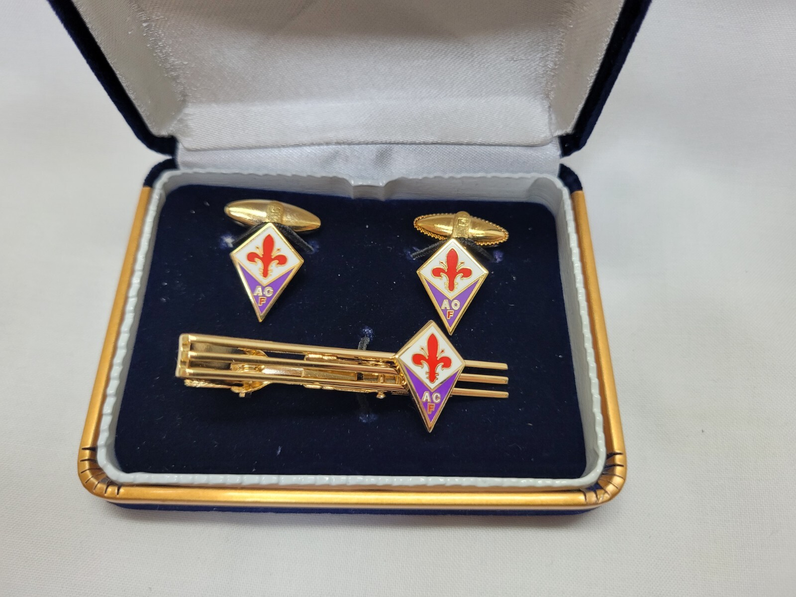 Tie Clip + Cufflinks Ac Fiorentina Wedding Gift For Witnesses Luxury ...