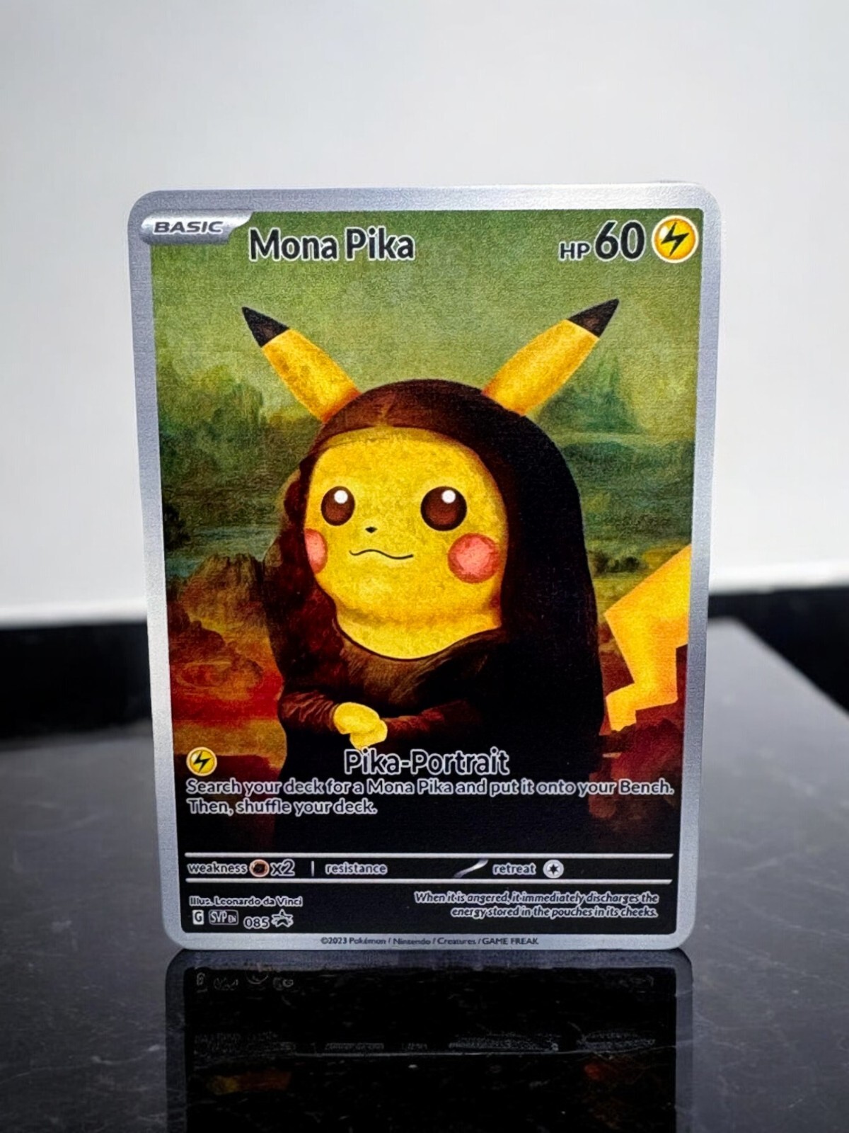 Mona Pika x Van Gogh Pokemon Gold Metal Card Collectible/Display | eBay