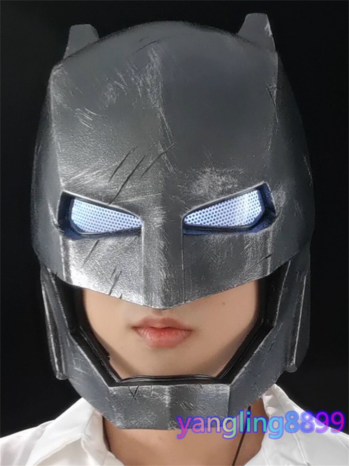 DC Batman Helmet 1:1 Wearable Full Mask w/ Led Eyes Cosplay Prop ...