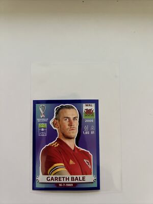 2022 Panini World Cup Stickers Qatar Gareth Bale Blue 1:2 Packs Wales ...