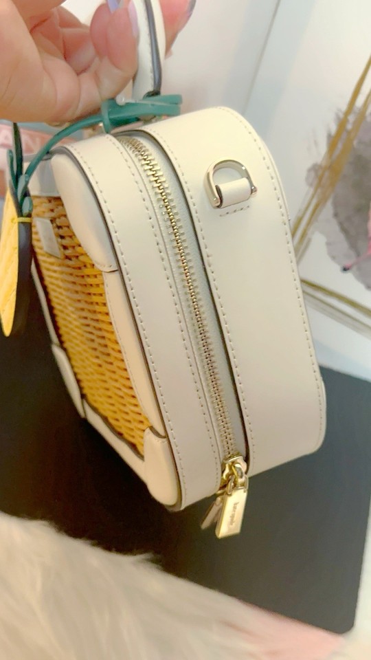 Kate Spade Wicker Trunk Traveler Crossbody Bag Women’s Purse Pineapple ...