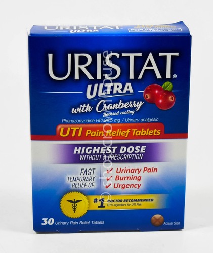 Uristat ULTRA with CRANBERRY highest dose UTI Pain Relief 30 Tablets 06 ...