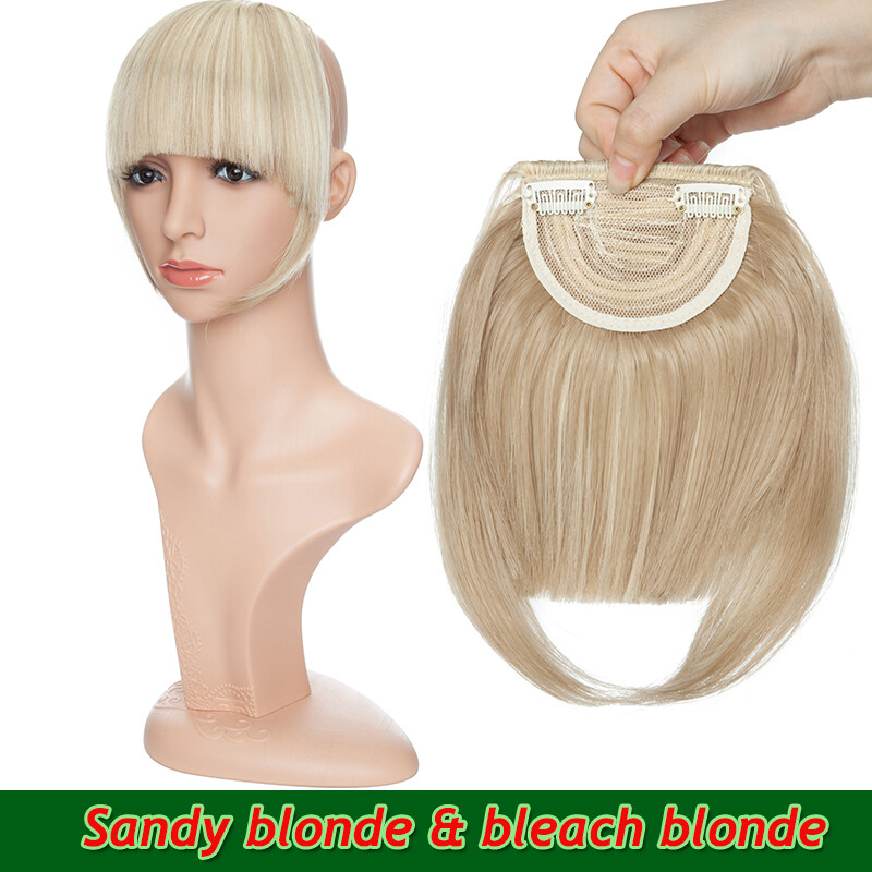 Real Natural Bangs Hair Peices 1PCS Fringe Clip In Hair Extension Thick ...