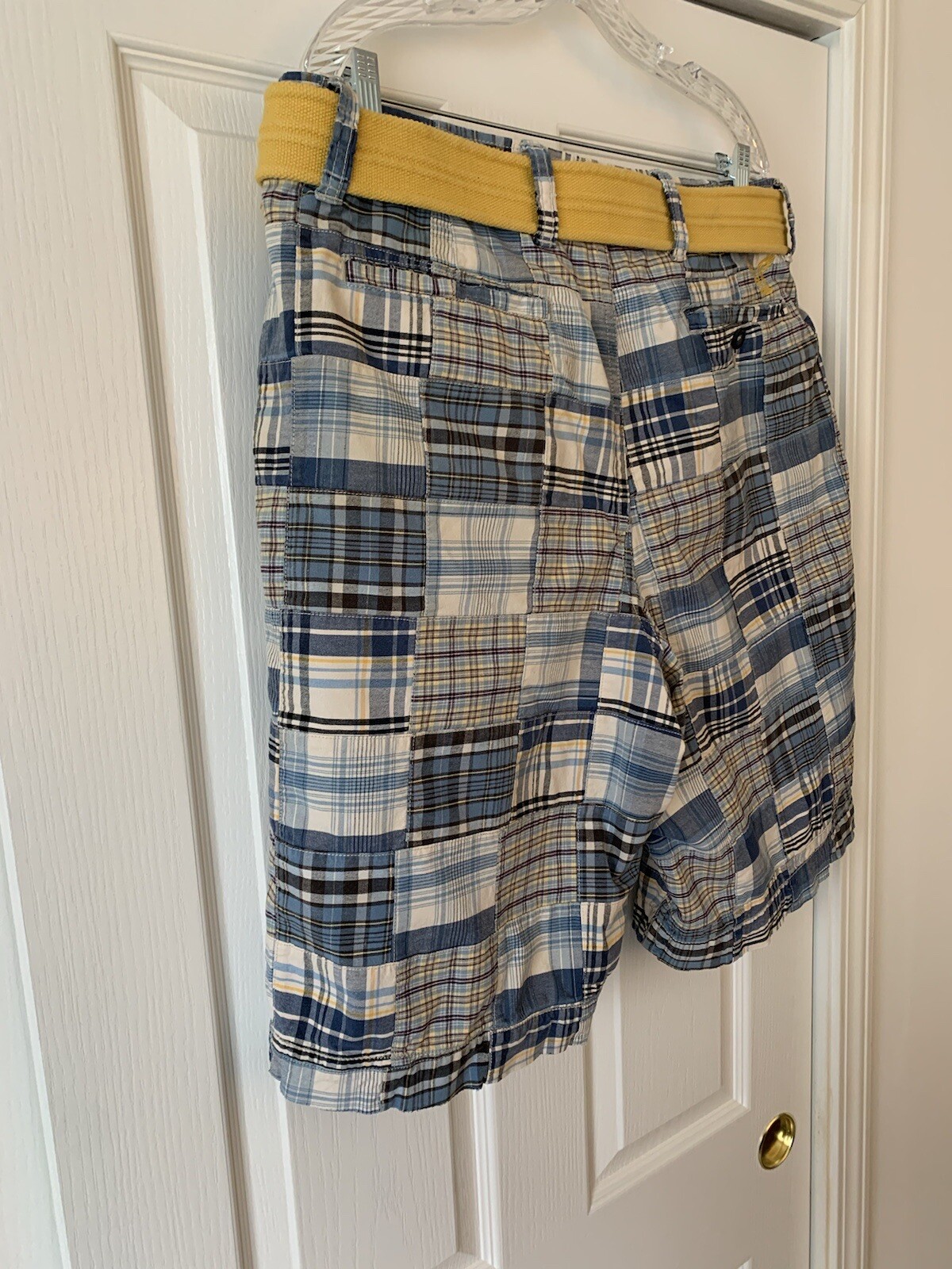 AMERICAN EAGLE SHARP PLAID COTTON ZIP FRONT SHORTS WITH BELT - SIZE 36 ...