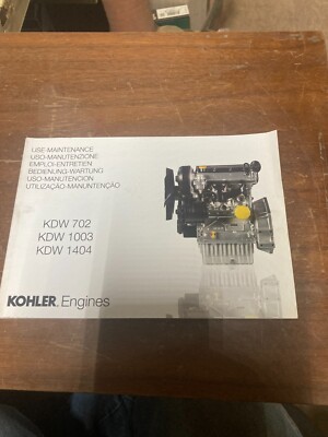 Kohler KDW702 KDW1003 KDW1404 Use and Maintenance Manual | eBay