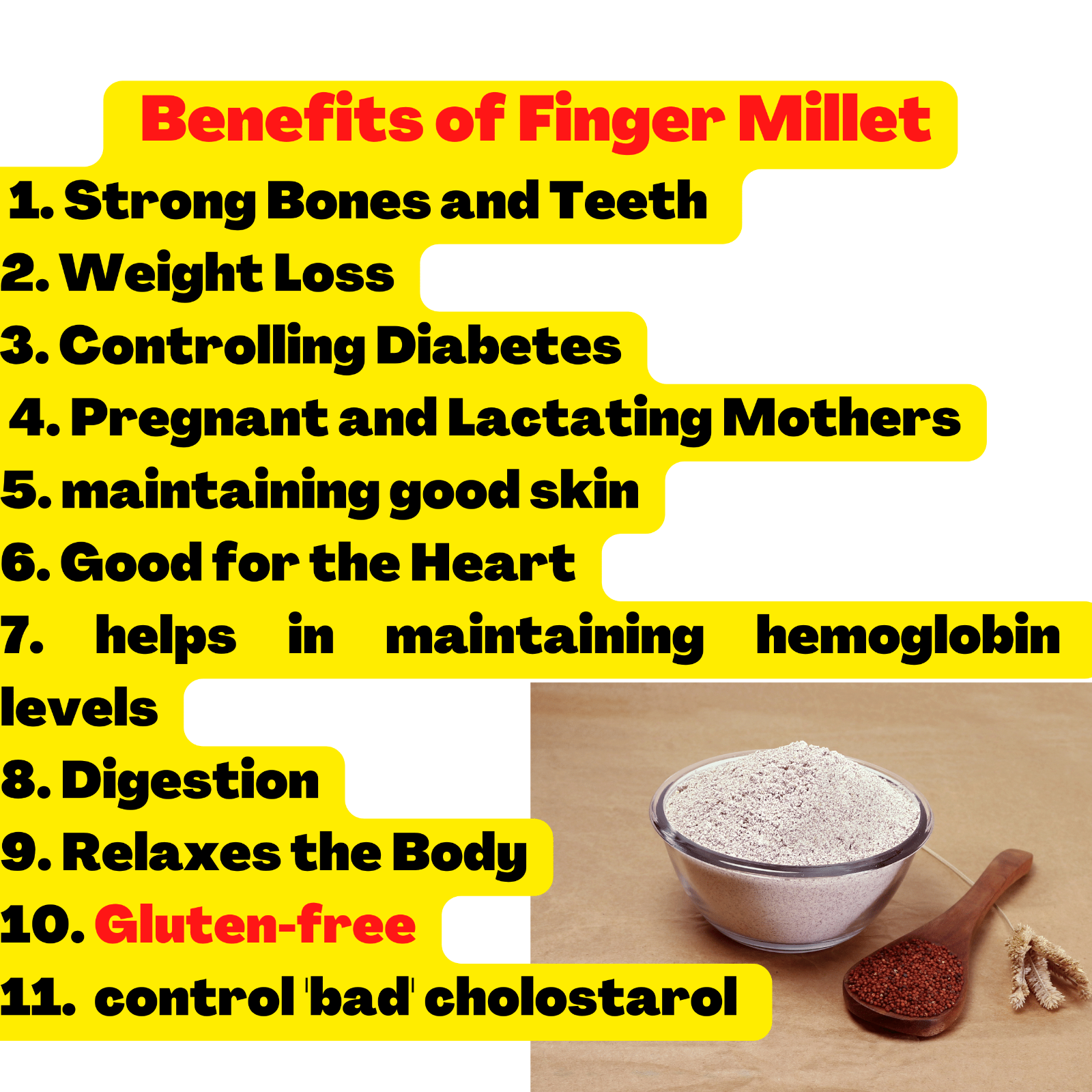 Finger Millet seeds- millet powder- millet flour-natural and organic ...