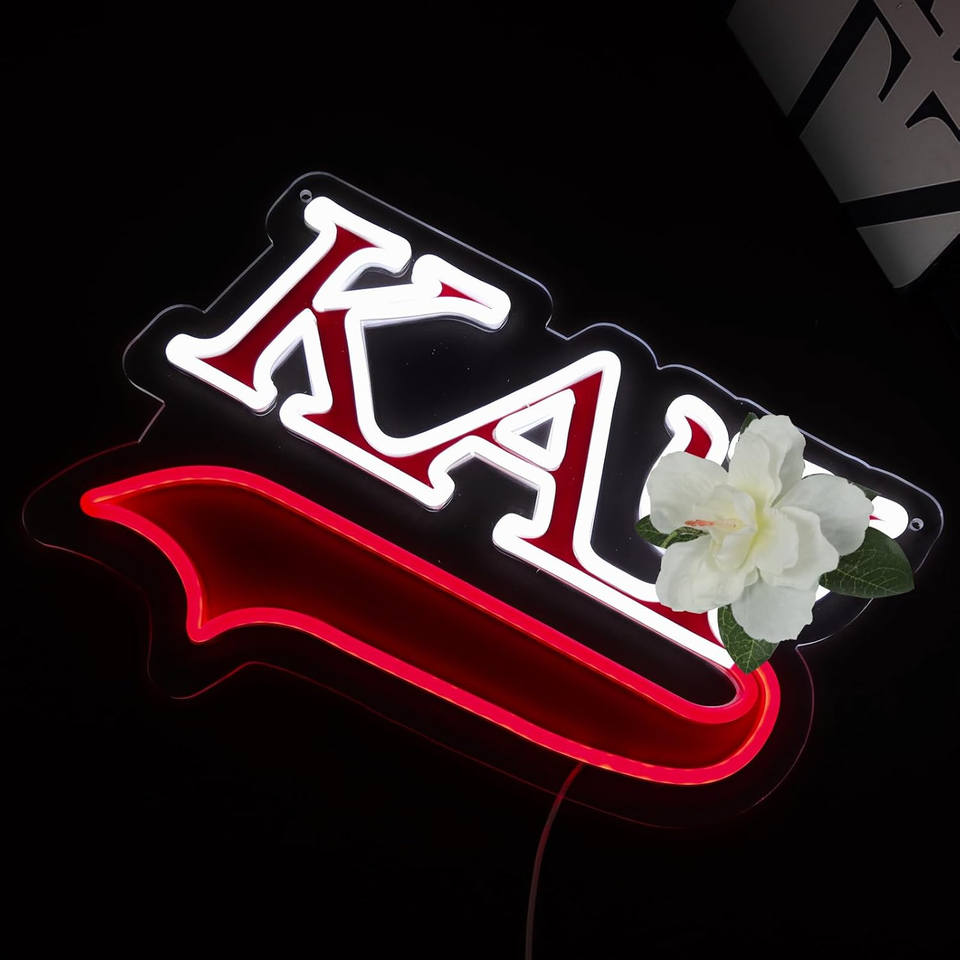Greek Letters Neon Signs for Wall Decor，Dimmanle Fraternity Neon Lights ...