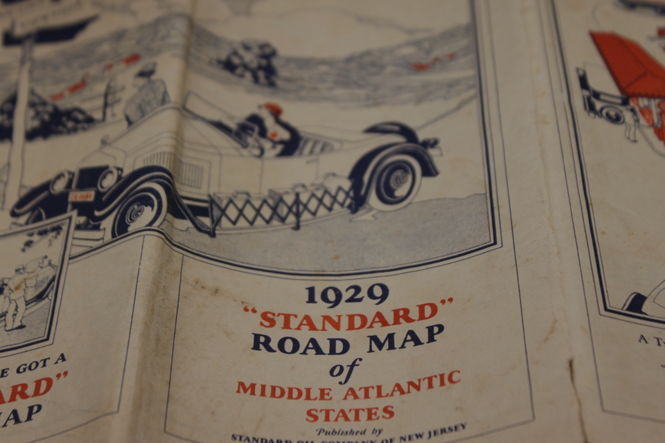 1929 Standard Oil Road Map Mid Atlantic States Used As Is | eBay