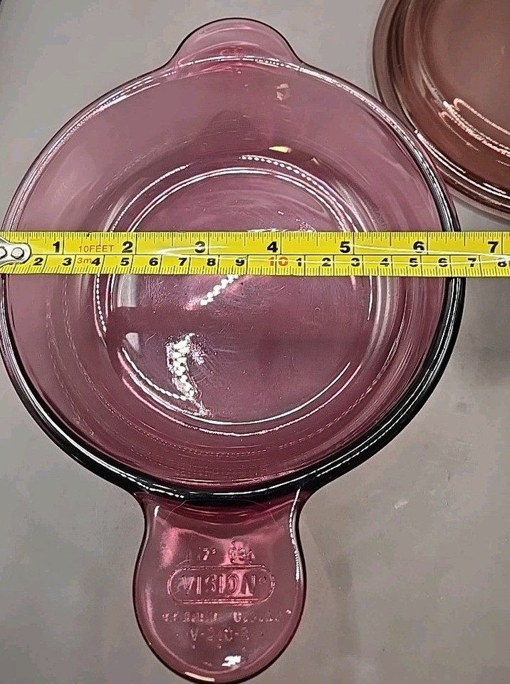 Pyrex Corning Ware Vision V-240-B Cranberry Grab It & Go Dish With Lid ...