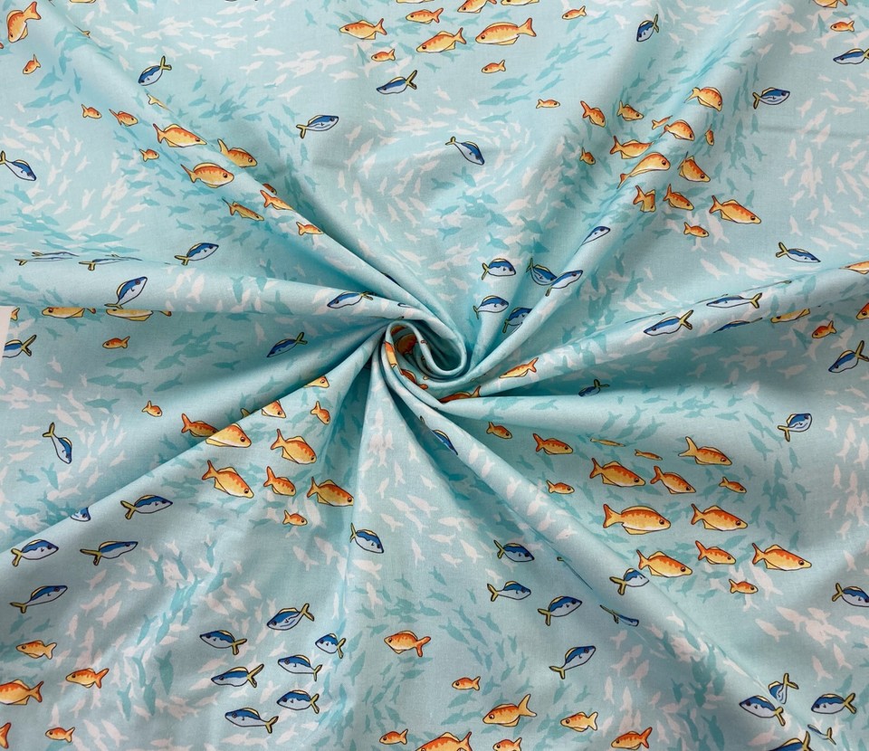 Seaside Cotton Fabric Mixed Ocean Nautical Sea Beach Patchwork Craft ...