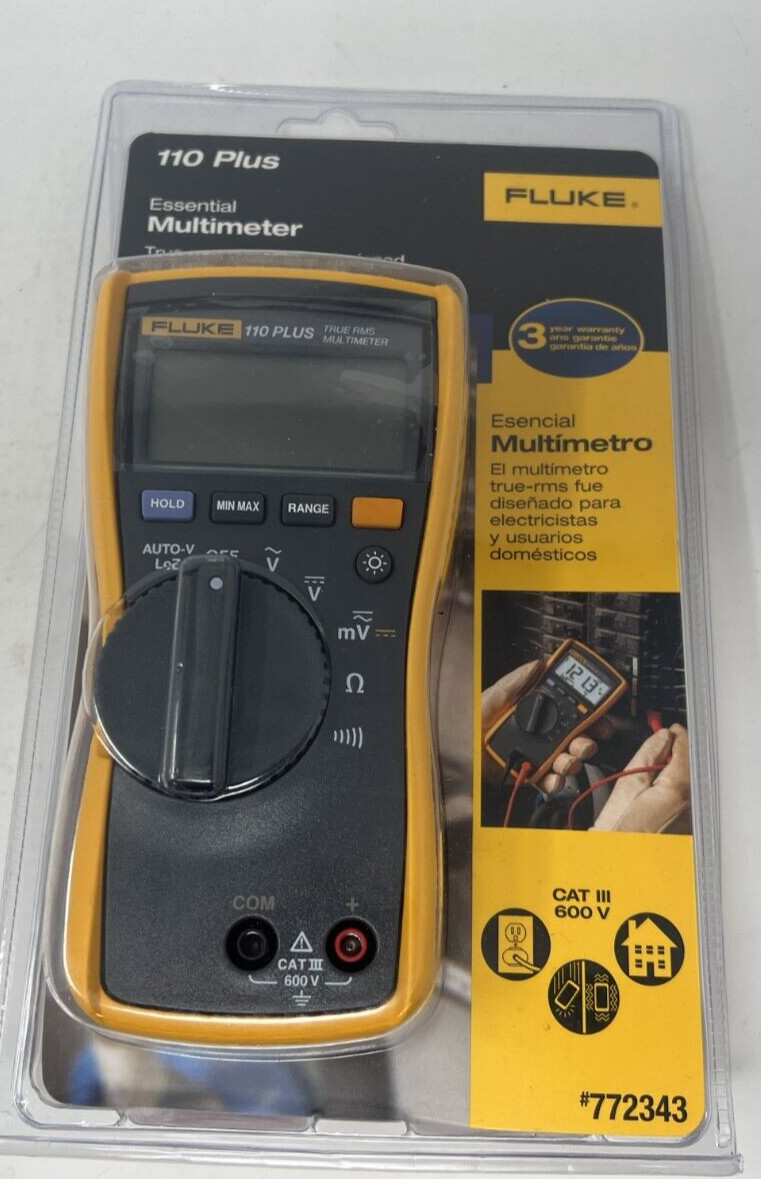 Fluke 110 Plus Essential Multimeter With Leads. New In Box