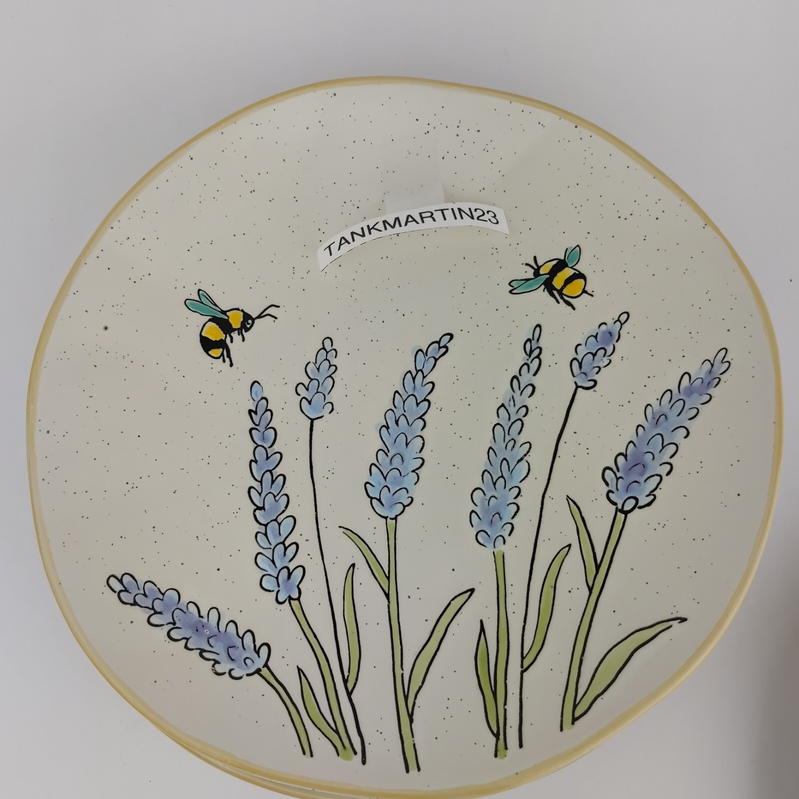 Set of 4 Spectrum Designz Lavender Flowers Garden w/ Bees Ceramic Salad ...