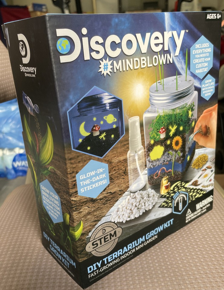 Discovery #Mindblown DIY Terrarium Grow Kit STEM Ages 6+ Brand New ...