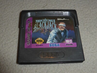 SEGA GAMEGEAR VIDEO GAME POKER FACE PAULS BLACKJACK CARTRIDGE ONLY GEAR ...