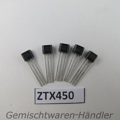5x Transistor ZTX450 bipolar NPN 60V 1A 1W TO92 | eBay