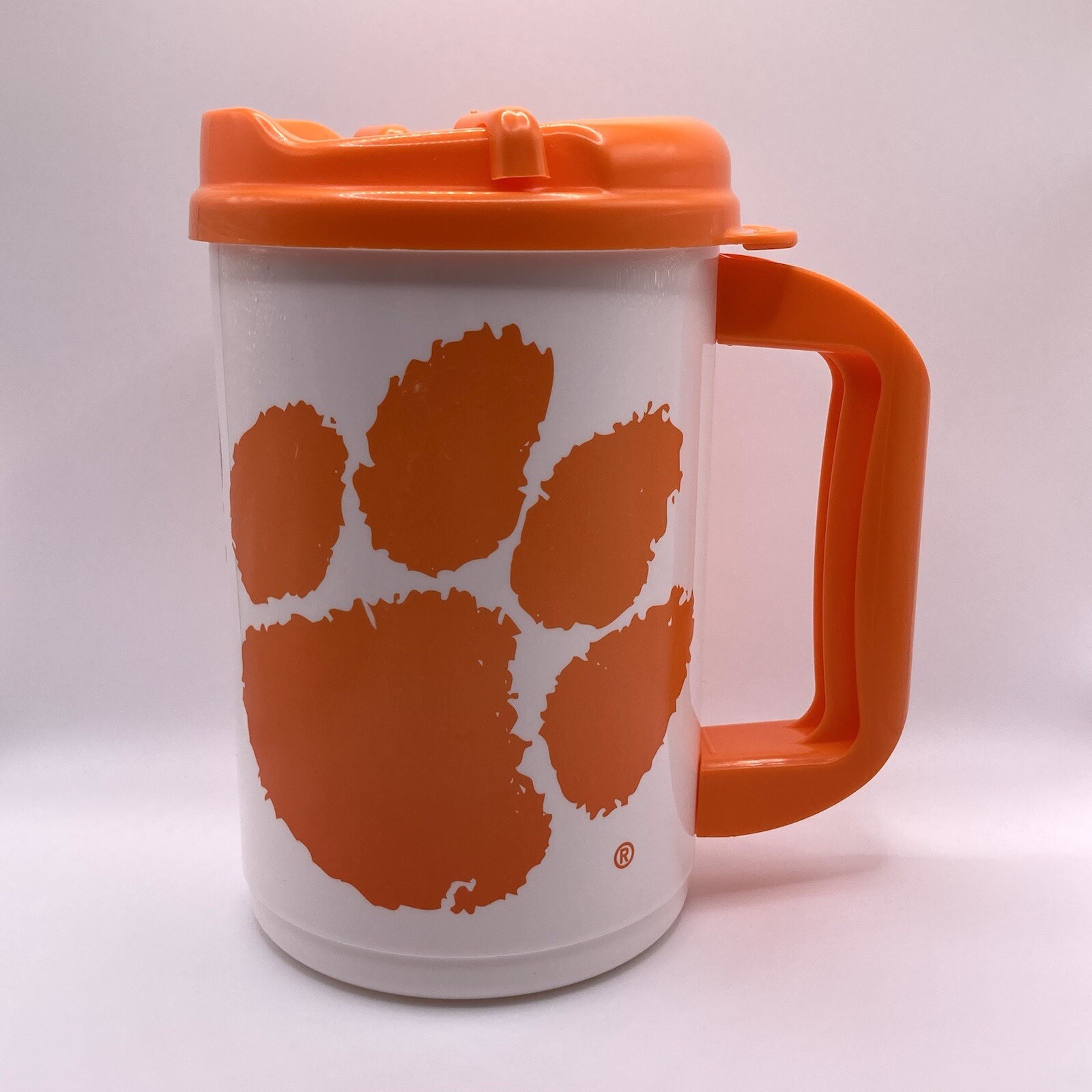 Clemson Tigers Whirley Mug Insulated Travel Cup w/Lid T-7 Orange Paw ...