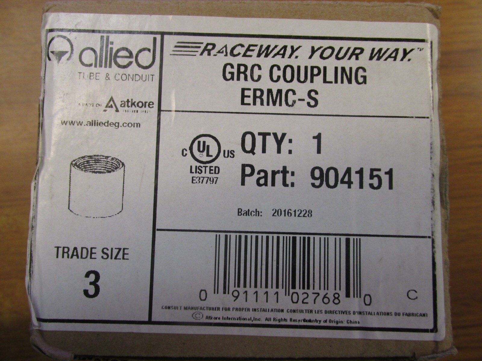 Allied Tube & Conduit Coupling Rigid Conduit Galvanized 3" 904151 for ...