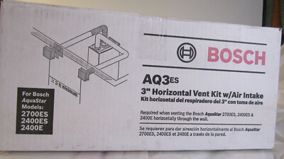 Bosch 3" HORIZONTAL VENT KIT w/AIR INTAKE for Bosch Tankless Water ...