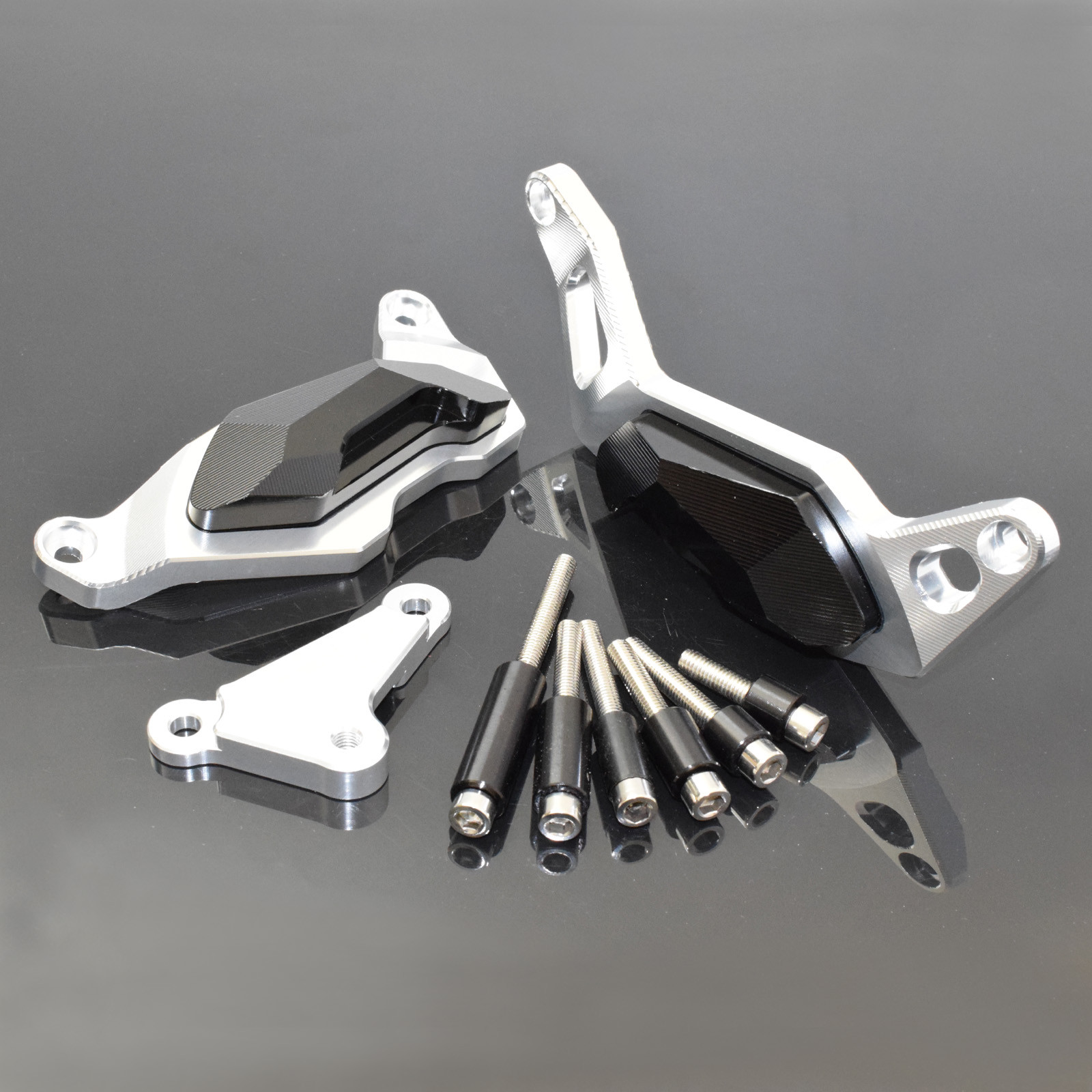 Engine Cover Guard Sliders Protector Silver For 2018-2019 KAWASAKI ...