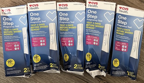 5 Pk One Step Pregnancy Test, 2 per box - 10 total tests, EXP 2/26 ...
