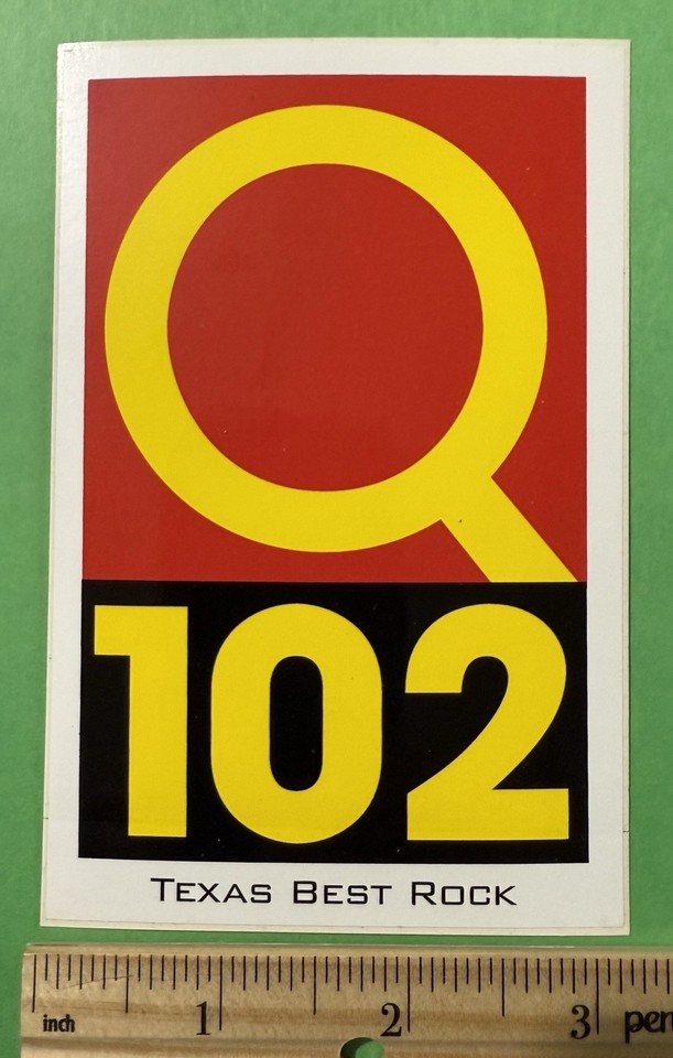 Q102 Texas Best Rock Dallas Radio Station Sticker Bring In the Weekend ...