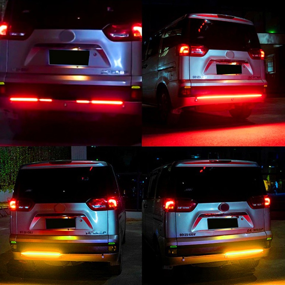 Truck Tailgate LED Light Bar Sequential Signal Brake Reverse Stop Tail ...