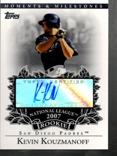 A392- 2007 Topps Moments and Milestones Débutant Autographes # Kk Kevin ...