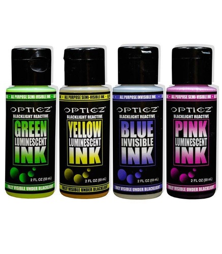Opticz UV Blacklight Invisible and Daytime Visible Luminescent Ink- 2oz ...