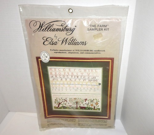 Williamsburg "The Farm" Sampler Kit by Elsa Williams Cross Stitch ...