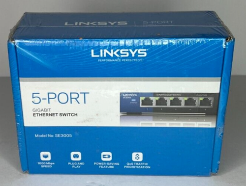 Linksys 5-Port Gigabit Ethernet Switch - SE3005 | eBay