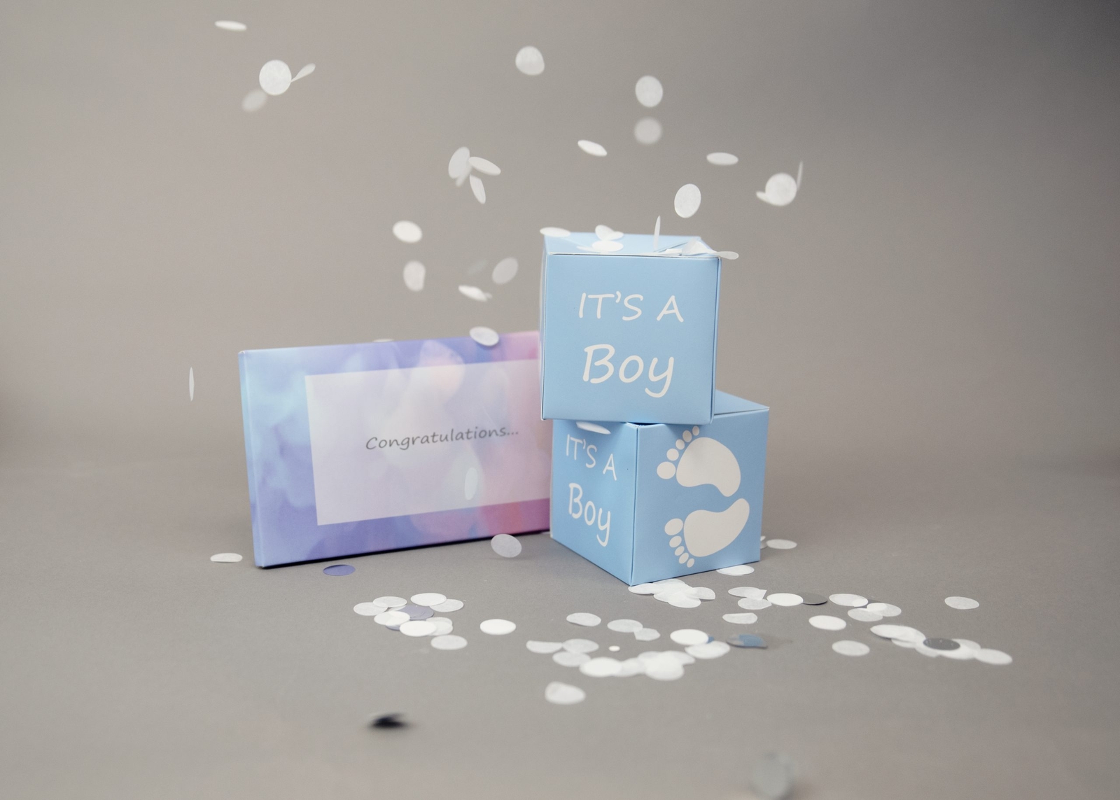 Exploding Gender Reveal Envelopes with Confetti Blue or Pink Premium ...