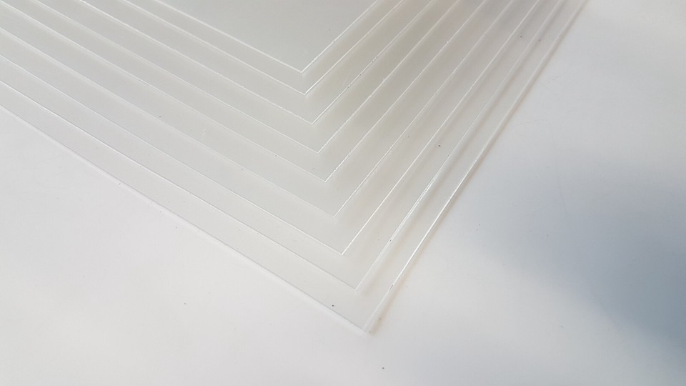 Clear Plastic Sheet 0.8mm Thick Transparent ViPrint Polypropylene A5 ...