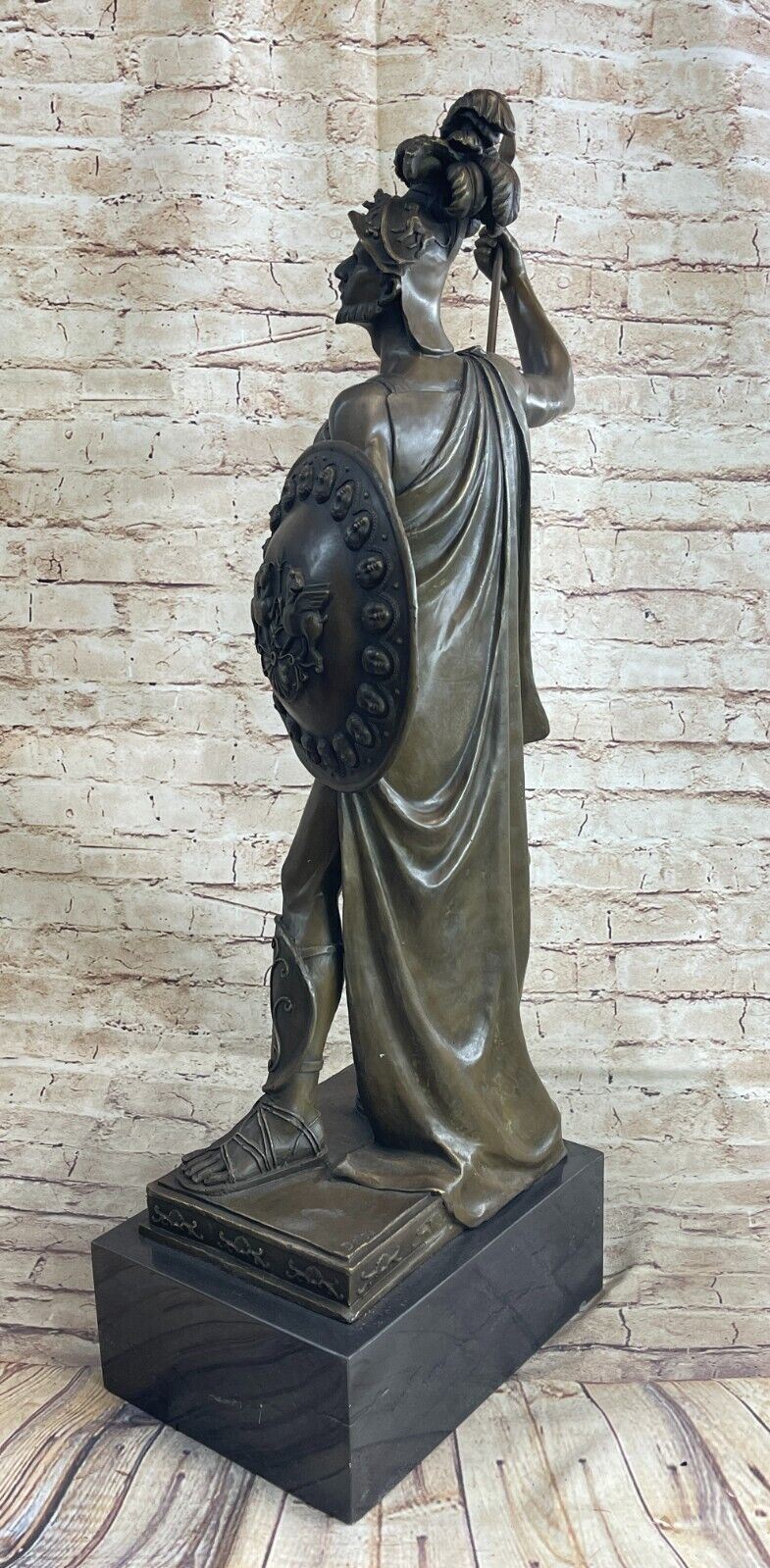 ANCIENT TIMES ROMAN LEGION SOLDIER JAVELIN SHIELD Sculpture Statue 100% ...