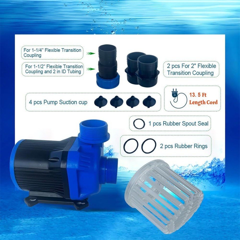 Aquarium Fish tank Water Pump with Controller Submersible and Inline ...