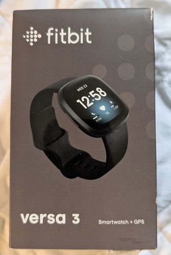 BLACK FITBIT VERSA 3 NEVER OUT OF BOX | eBay
