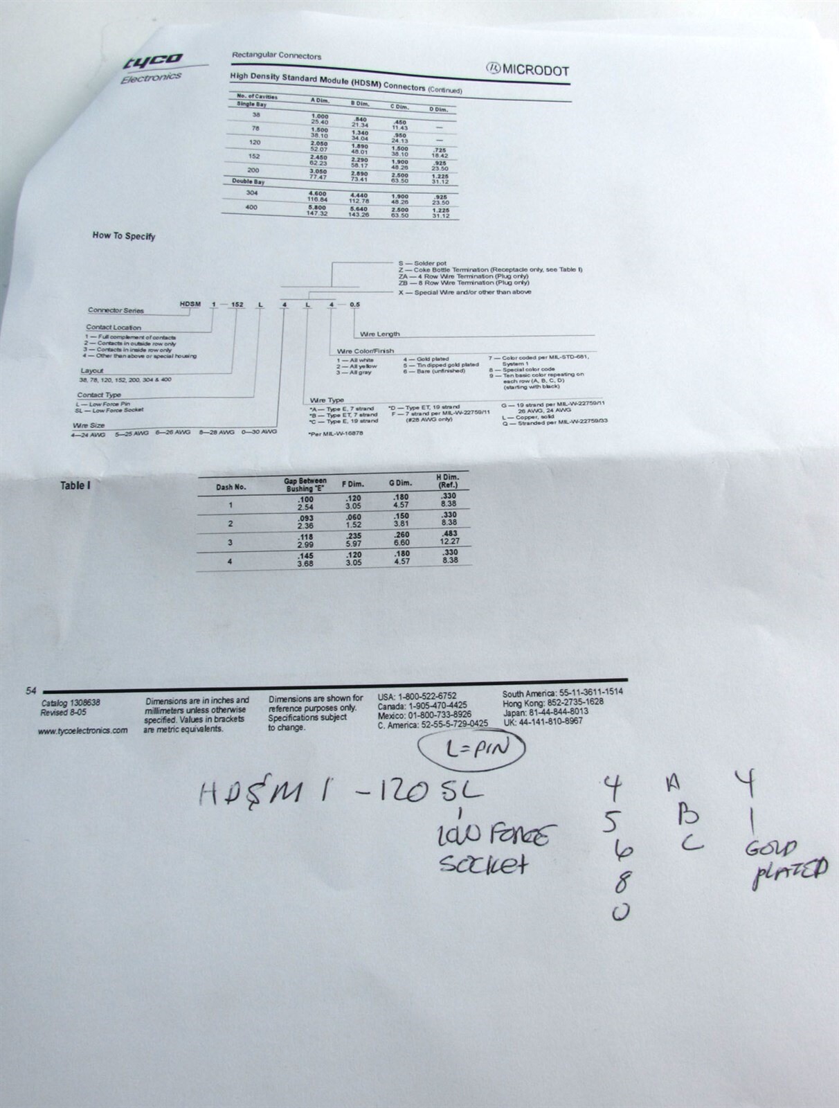 Malco Micro Dot Connector K95-9091-1090 w/ Gold Trust Pin Contacts HPSM ...