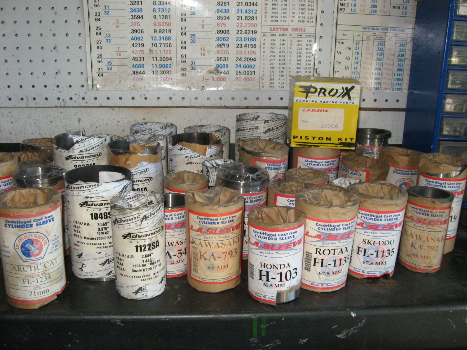 82-90 L.A. CYLINDER SLEEVE SKIDOO ROTAX 521 534 537 9700 SERIES BIG ...