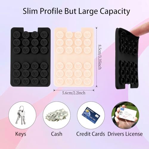 2 Pcs Self Adhesive Phone Case Sticky Grip Multi-Purpose Silicone phone ...