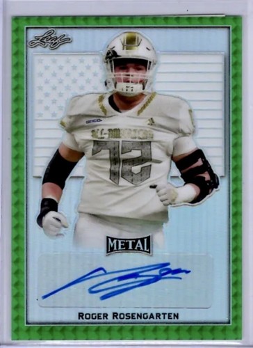 2020 LEAF METAL ALL AMERICAN ROGER ROSENGARTEN NFL ROOKIE AUTO #1/1 ...