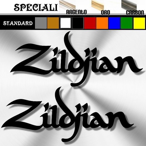 coppia adesivi sticker ZILDJIAN drum decal music prespaziato 12 cm | eBay