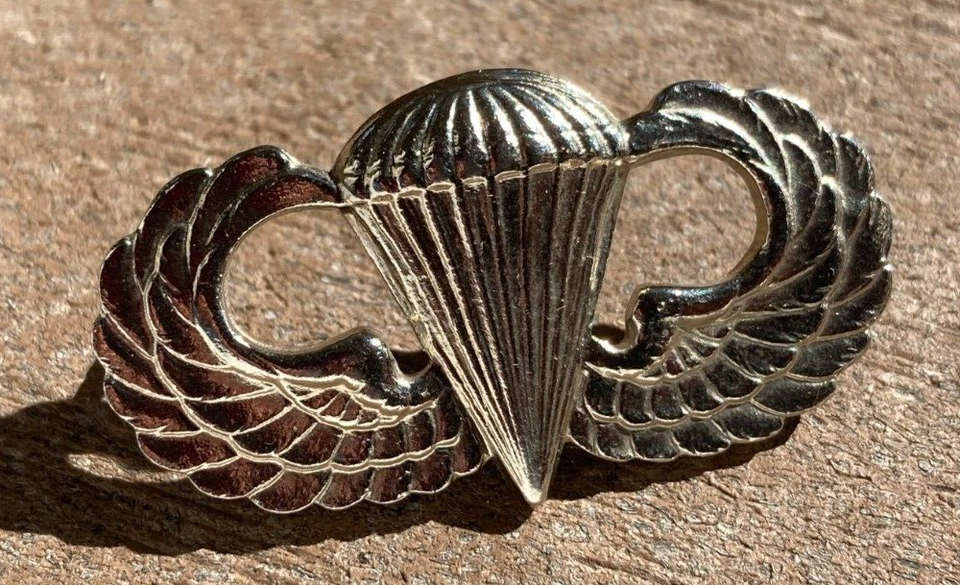 Vietnam VINTAGE STERLING SILVER PARATROOPER AIRBORNE JUMP WINGS PIN | eBay