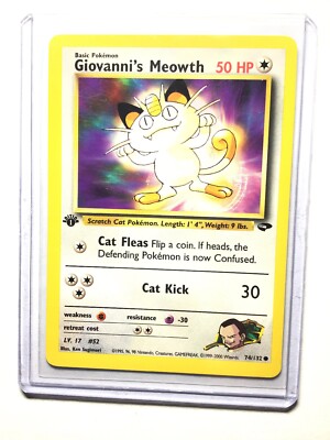 GIOVANNI’S MEOWTH - 1st Edition Gym Challenge - 74/132 - Common ...