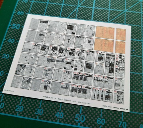 OO GAUGE 1930-40'S NEWSPAPERS DECAL KIT HITLER DEAD CHURCHILL VICTORY ...