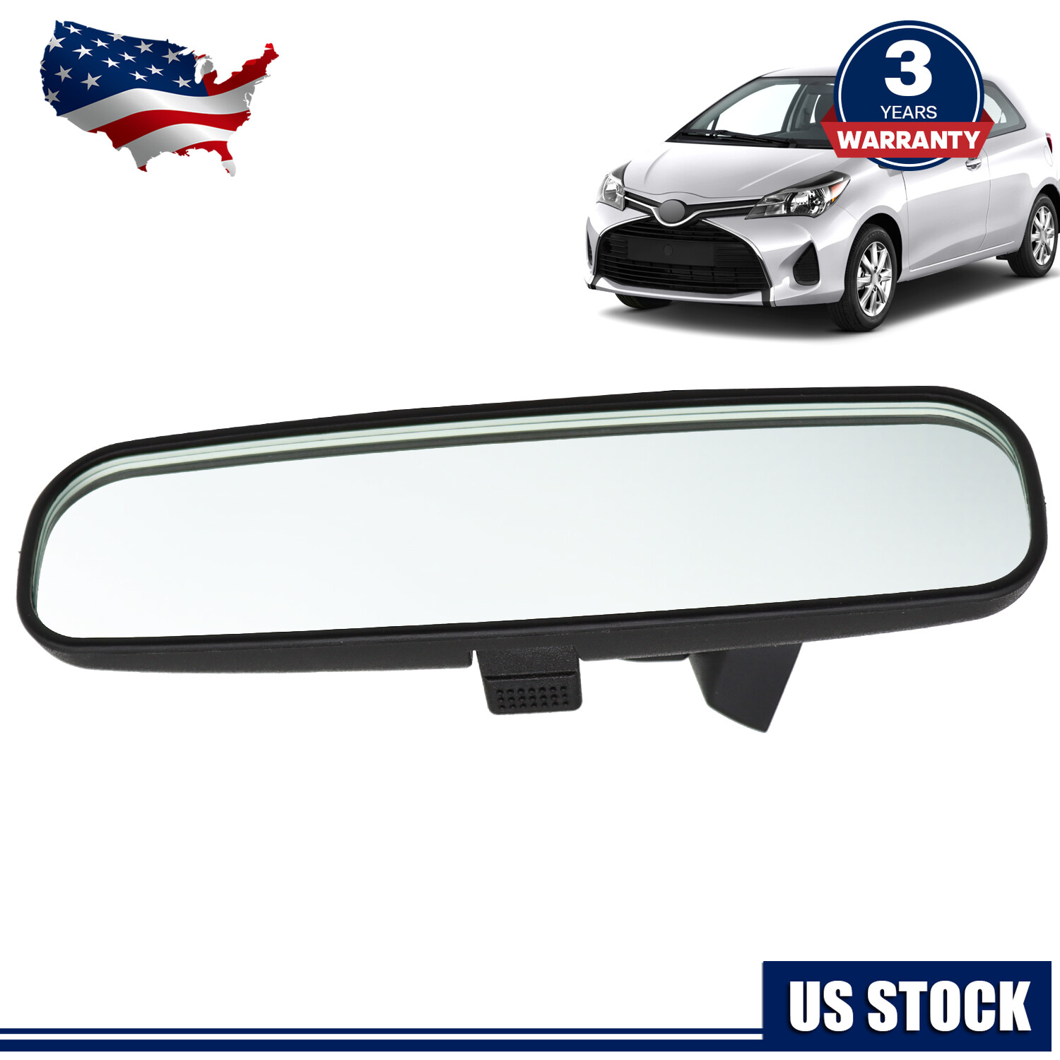 FOR TOYOTA YARIS CAMRY HILUX COROLLA INTERIOR INNER REAR VIEW MIRROR ...