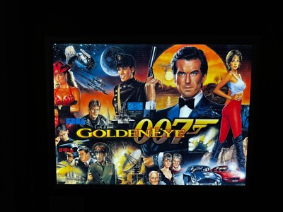 Goldeneye 007 James Bond Sega Pinball Game Translite Sign 19x26 Framed ...