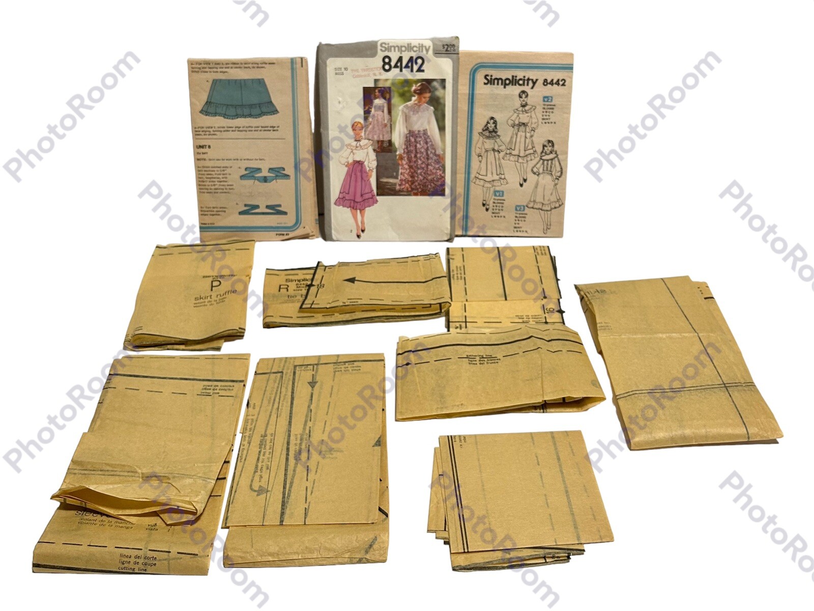 Simplicity Sewing Pattern 8442 Yoked Ruffled Blouse Skirt Misses 10 ...